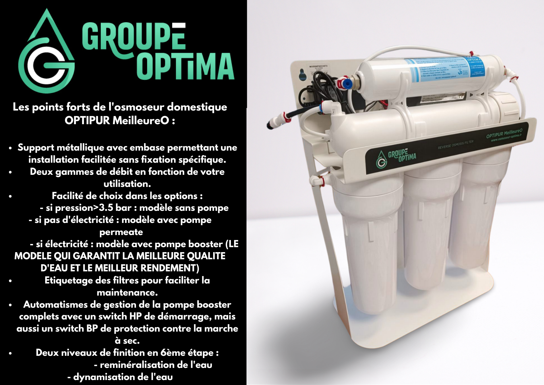 Osmoseurs & Filtres Osmose Inversé| Groupe Optima